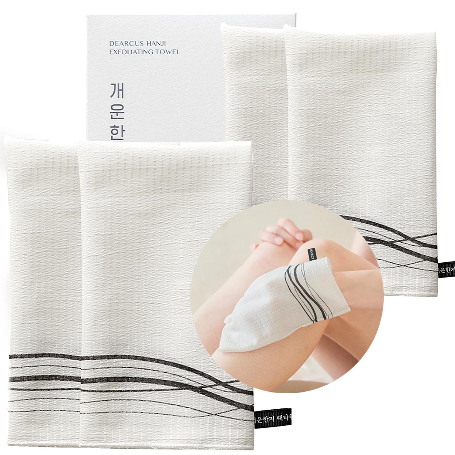 Amazon.com: Korean Exfoliating Washcloth Towel 4 Pcs, Hanji Bath ...