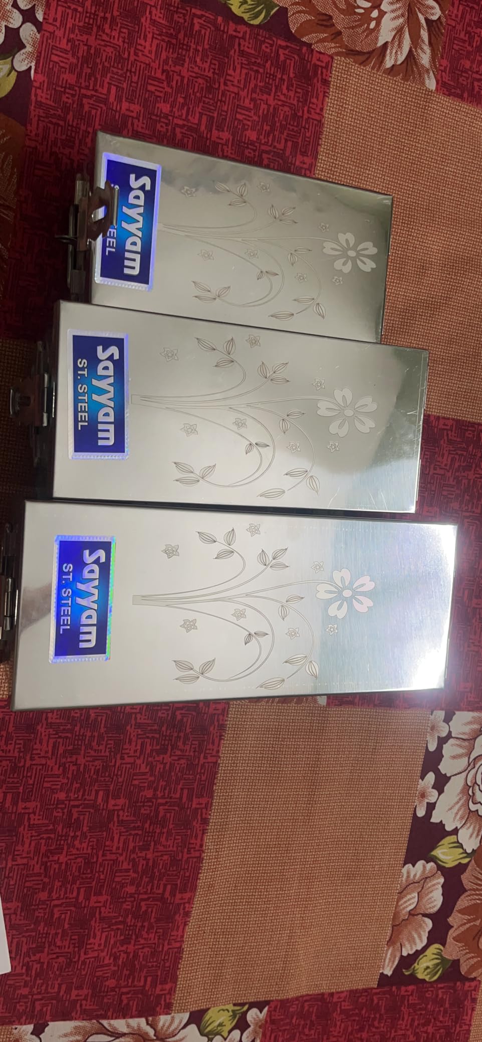 Waymore Stainless Steel Locker Boxes/Jewellery Boxes/Cash Peti Set (8 ...