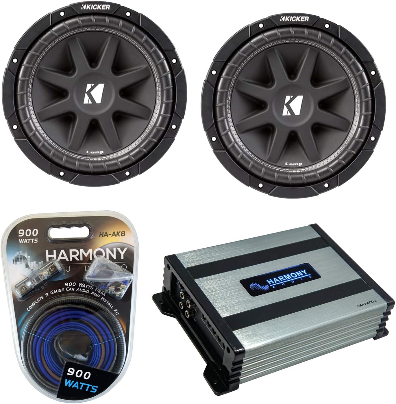 Amazon.com: Harmony Audio Kicker (2) 43C104 10" Comp C10 Series Sub ...