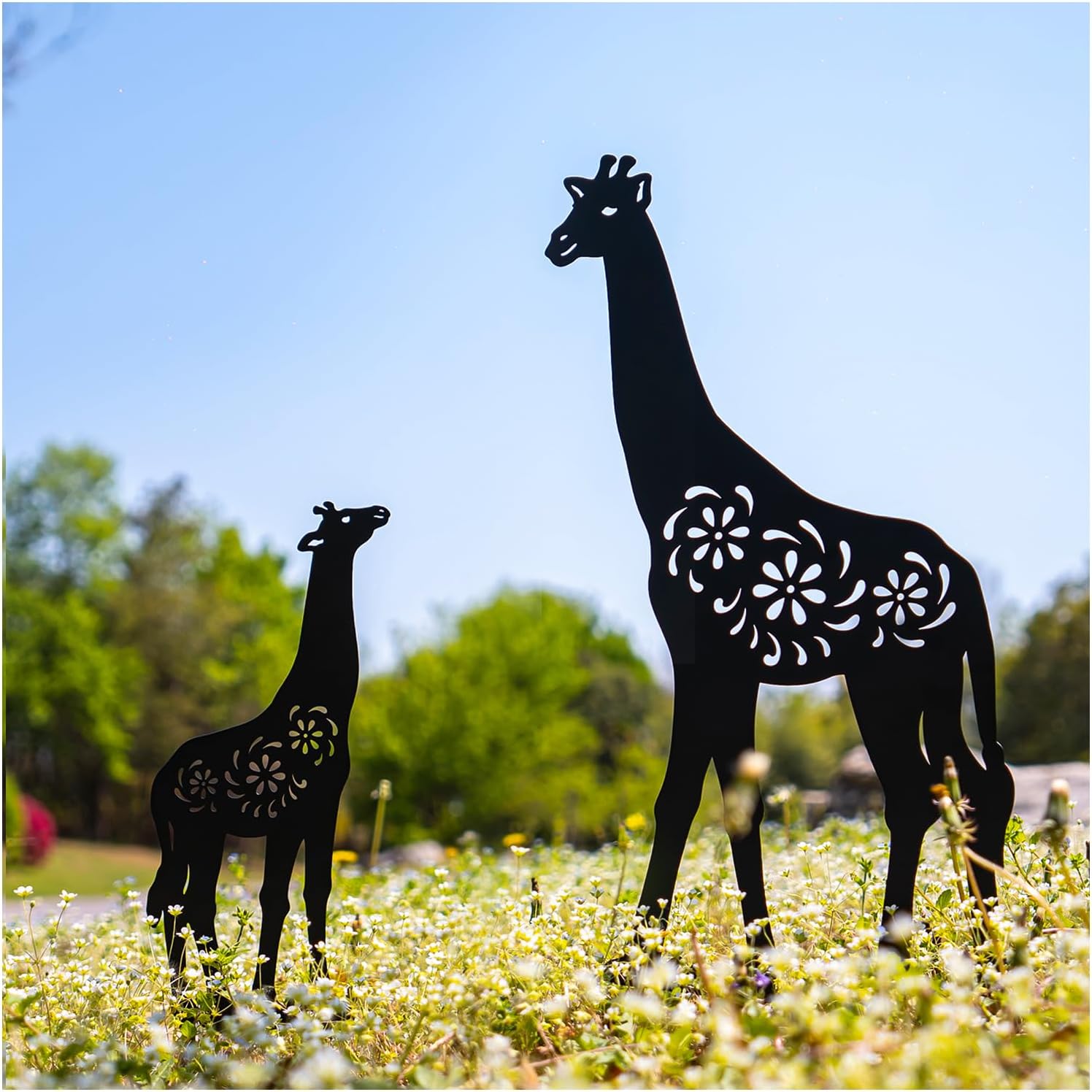 Amazon.com: EZTZEN Giraffe Metal Garden Stakes Decorative,Giraffe Gifts ...