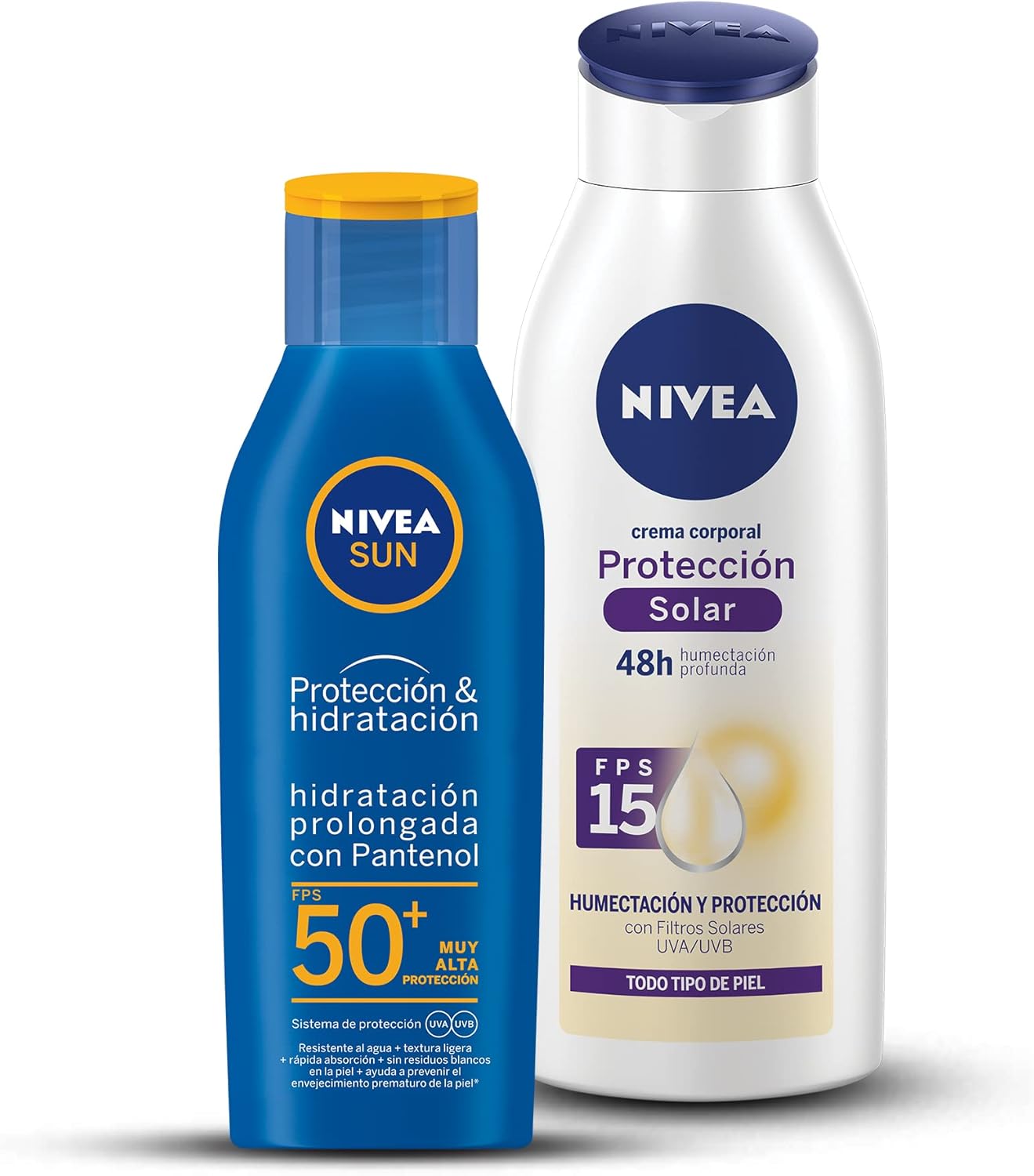 Kit Nivea Crema Corporal Humectante con Vitamina E y Aloe, Protección ...