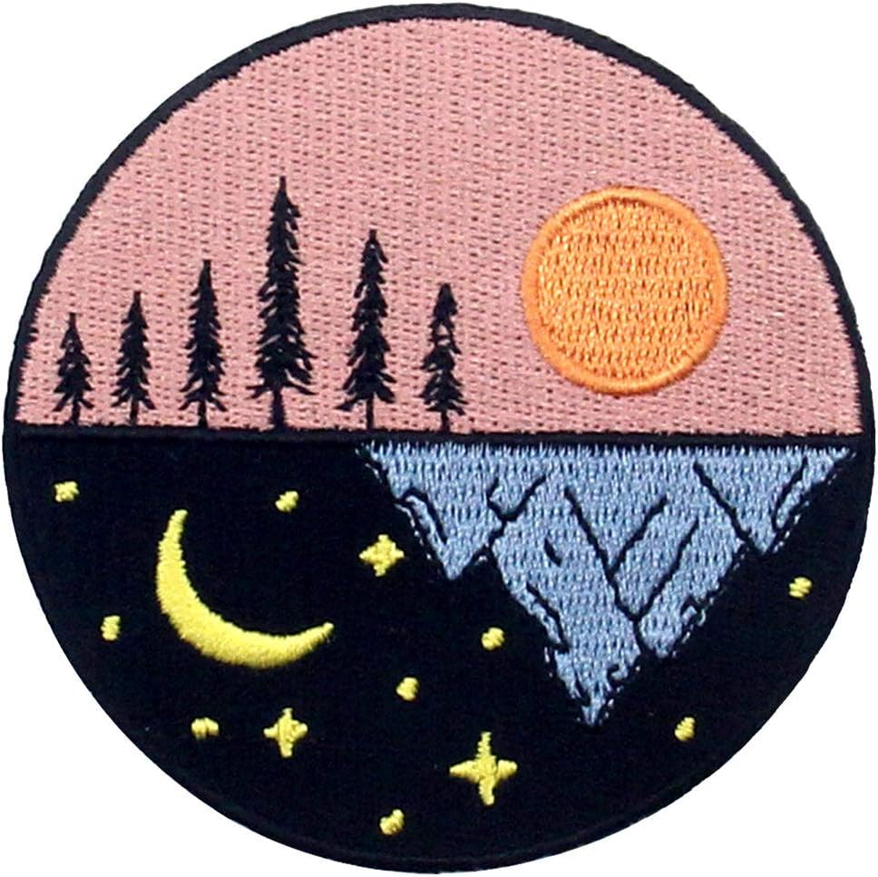 ZEGIN Day and Night Explore Outdoor Patch Embroidered Applique Badge ...