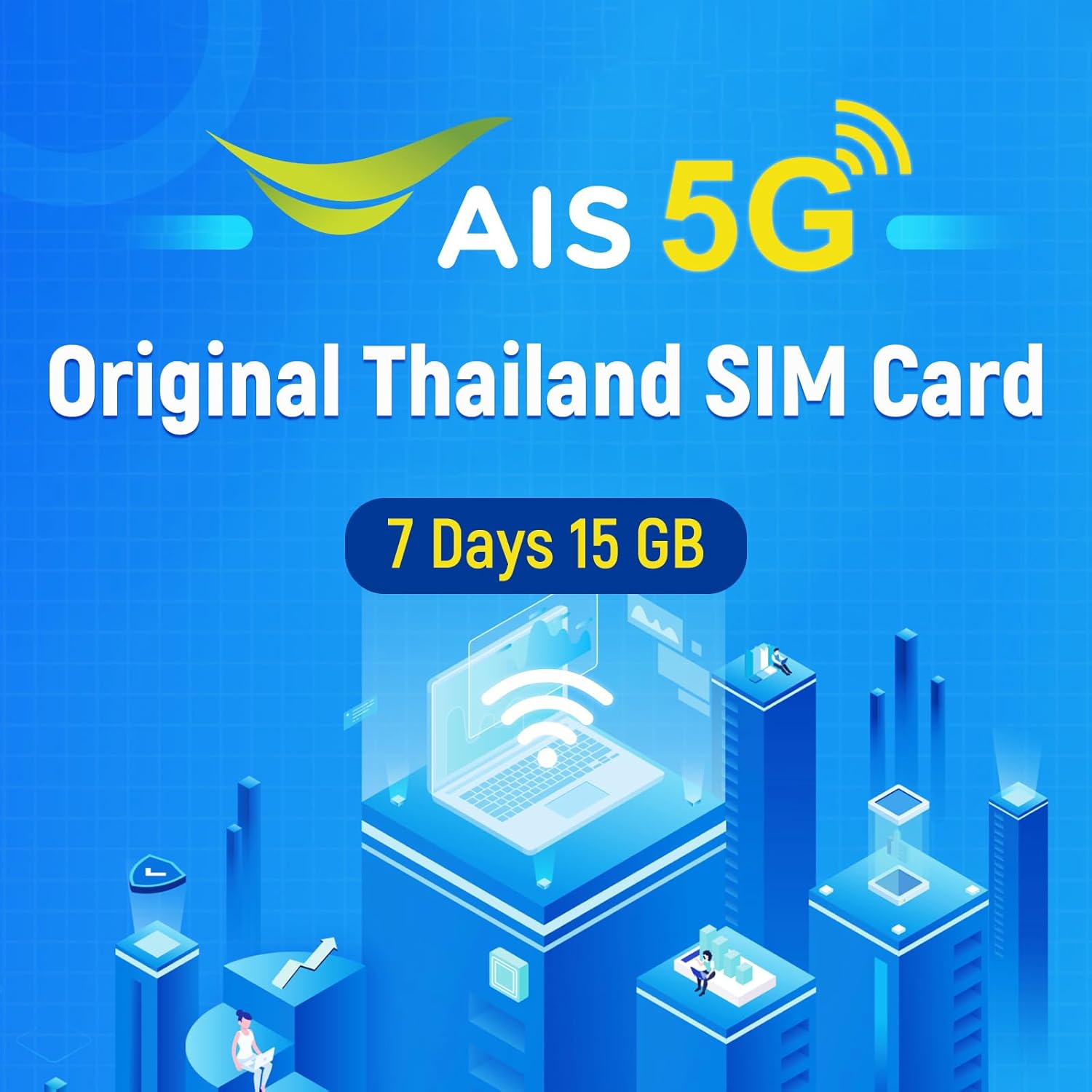Amazon.com: Thailand AIS SIM Card 7 Days 15 GB, Plug-and-Play, 30 Min ...