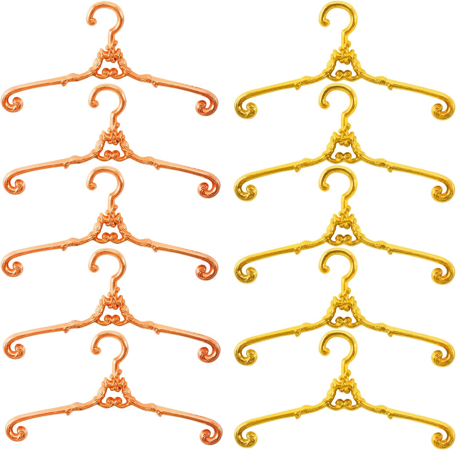 10 Packs Miniature Hangers Mini Metal Hanger Doll Clothes Hangers for ...
