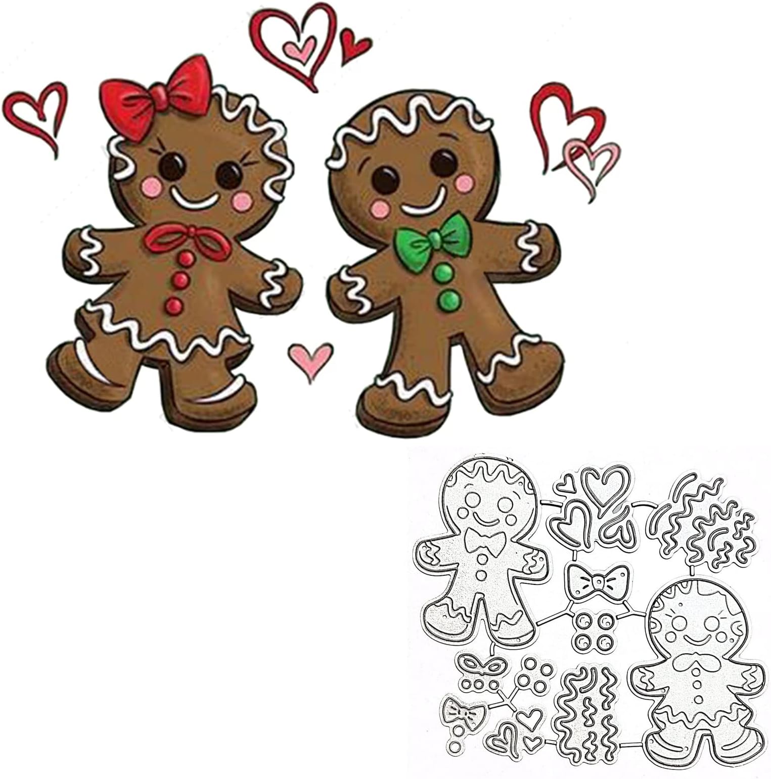 Amazon.com: Christmas Gingerbread Man Metal Die Cuts,Gingerbread Man ...