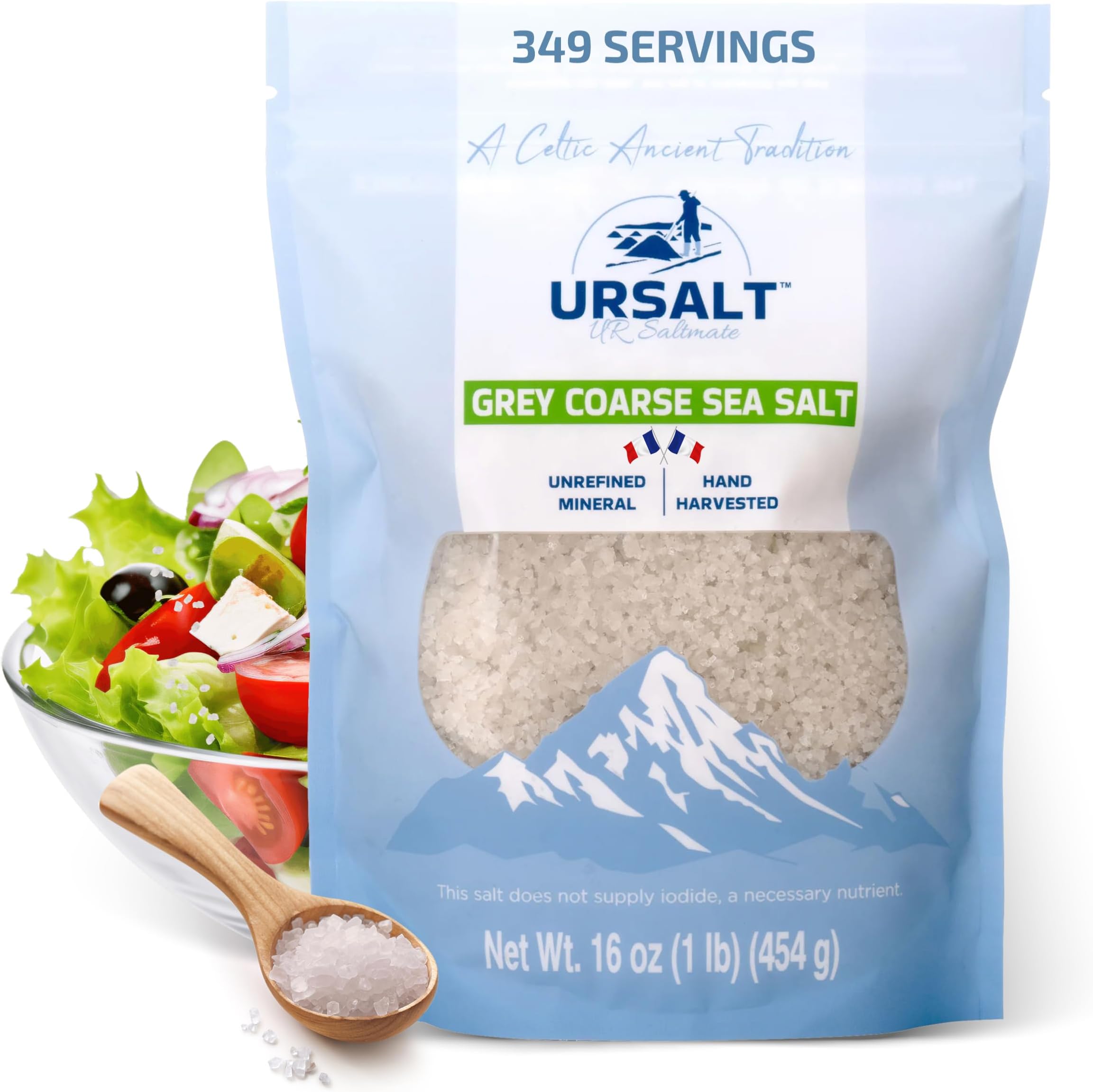 Amazon.com : URSALT French Sea Salt Fine Ground (1lb – 454g) +82 ...