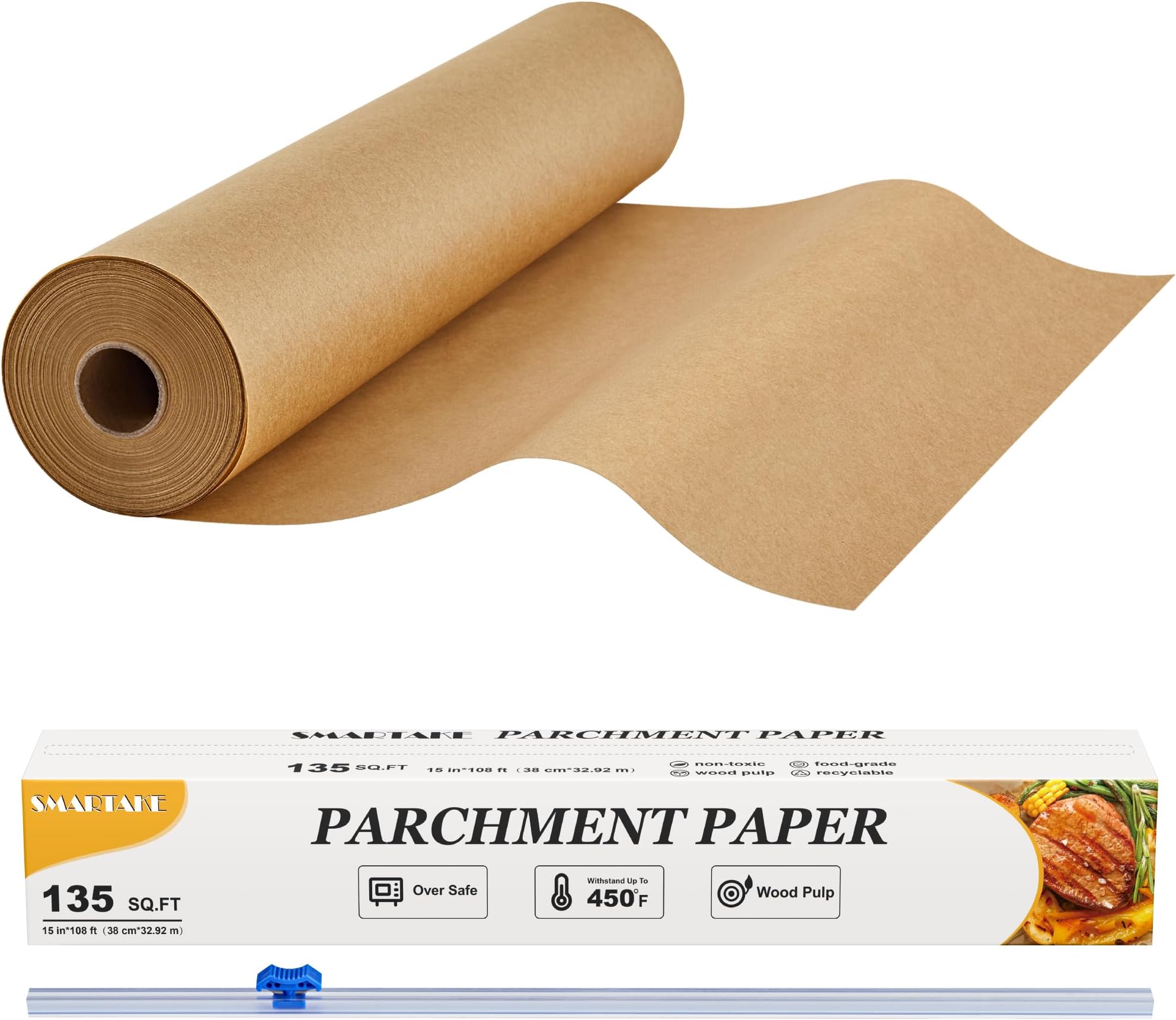 Amazon.com: Katbite 15in x 242ft Unbleached Parchment Paper Roll, 300 ...