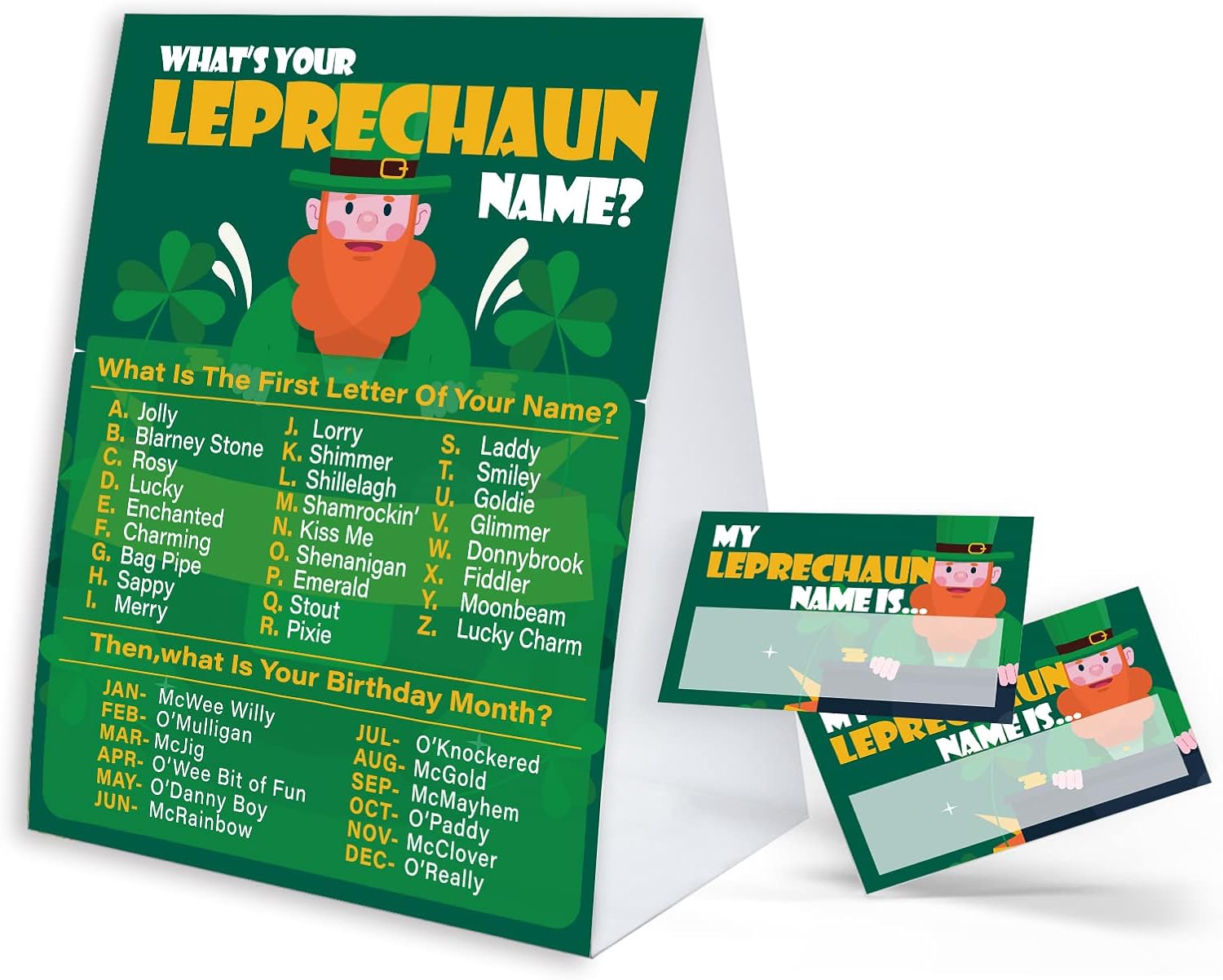Amazon.com: What's Your Leprechaun Name Game For St' Patricks Day Party ...
