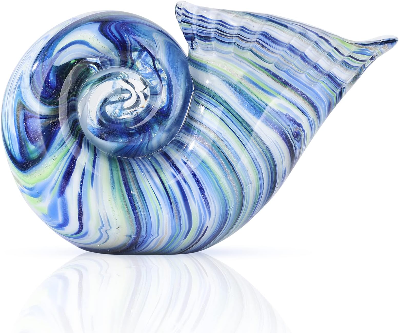 Amazon.com: DOVDOV Blown glass art, glass conch decor, yellow home ...
