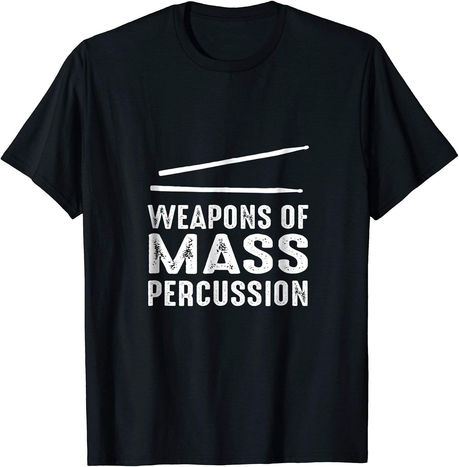 Amazon.com: Weapons of Mass Percussion T-Shirt Drummer Drumsticks ...