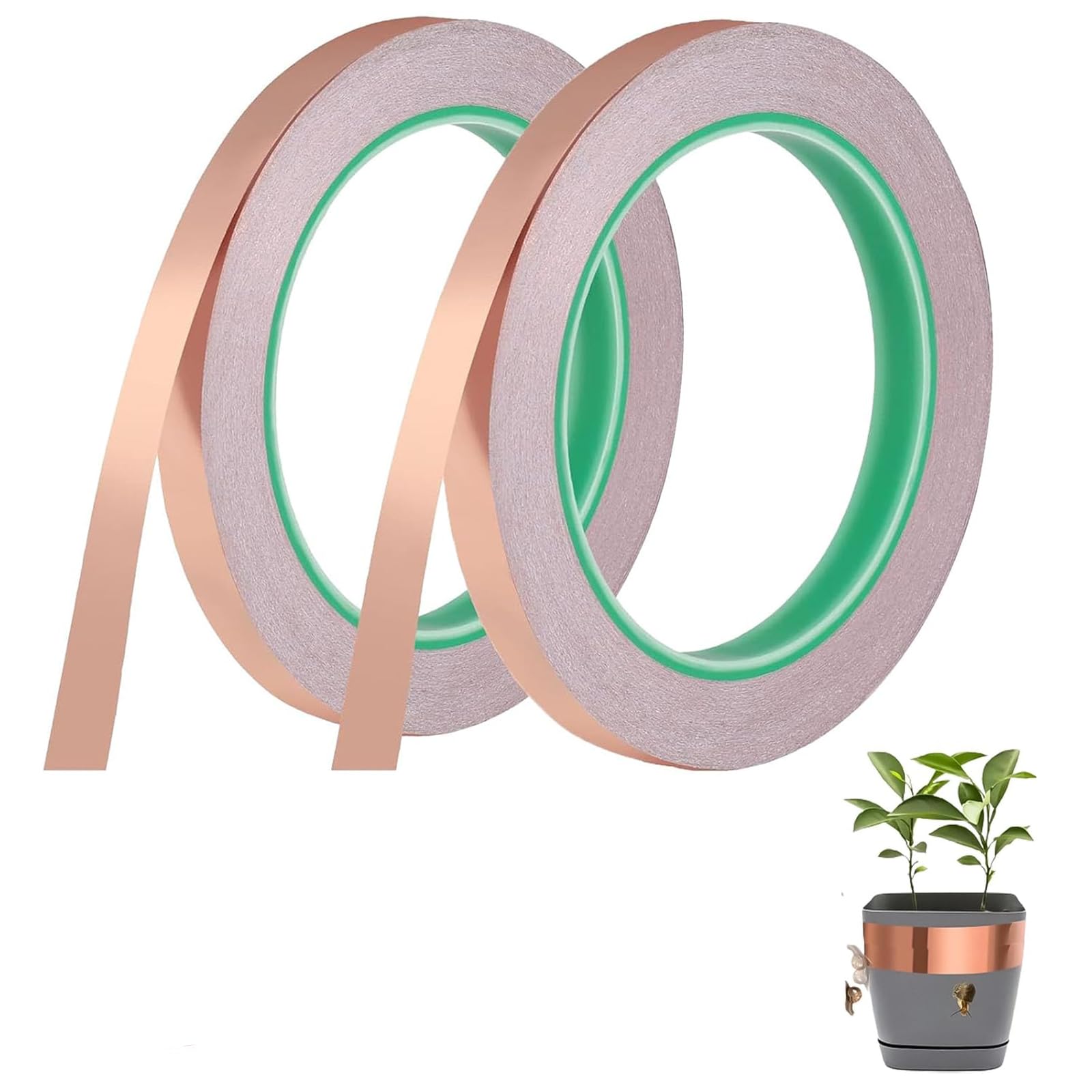 WNXBFO 2 Pcs Copper Tape, Slug Tape, Copper Slug Tape, Anti Slug Copper ...