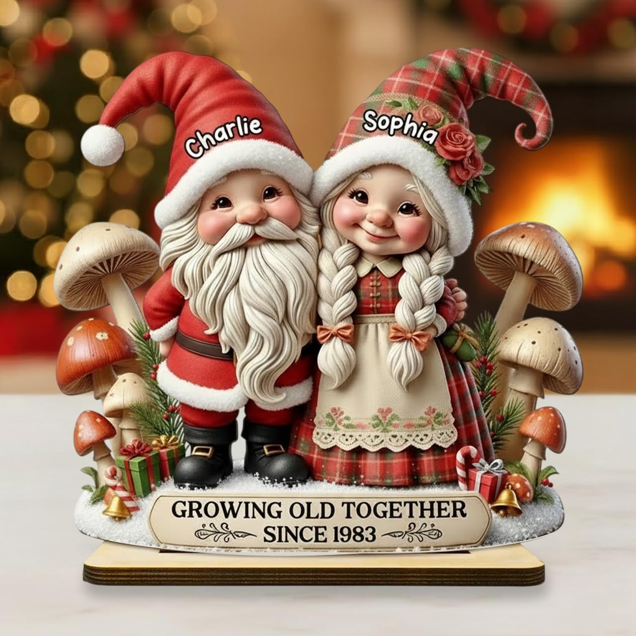 Amazon.com: NAZENTI Growing Old Together Christmas Plaque, Personalized ...