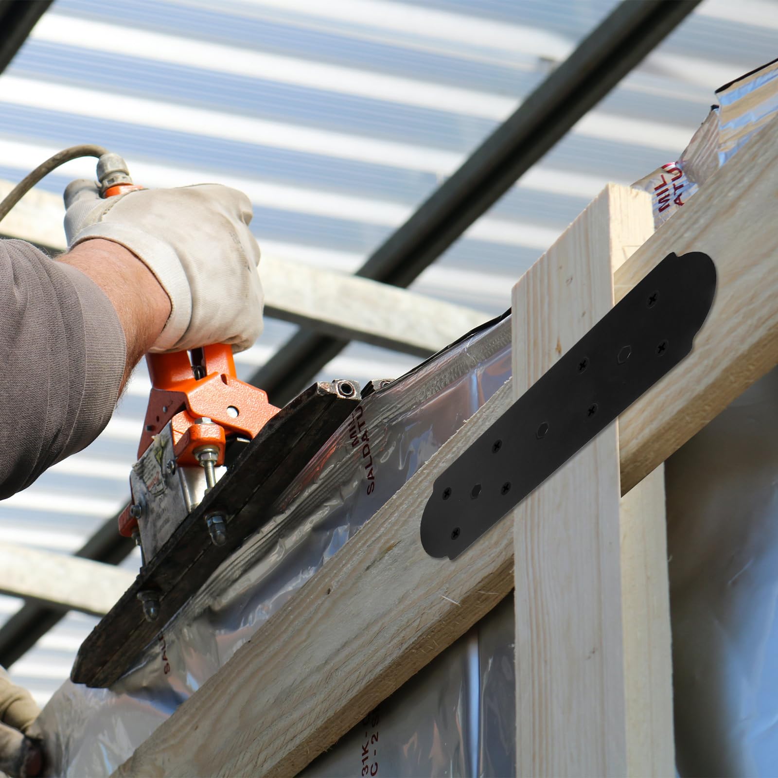 Snapklik.com : Rasugarlary I Shape Steel Flat Bracket, 2 Pcs 10 X 3 ...