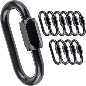Amazon.com: IEBUOBO 304 Threaded Quick Links Stainless Steel Black ...