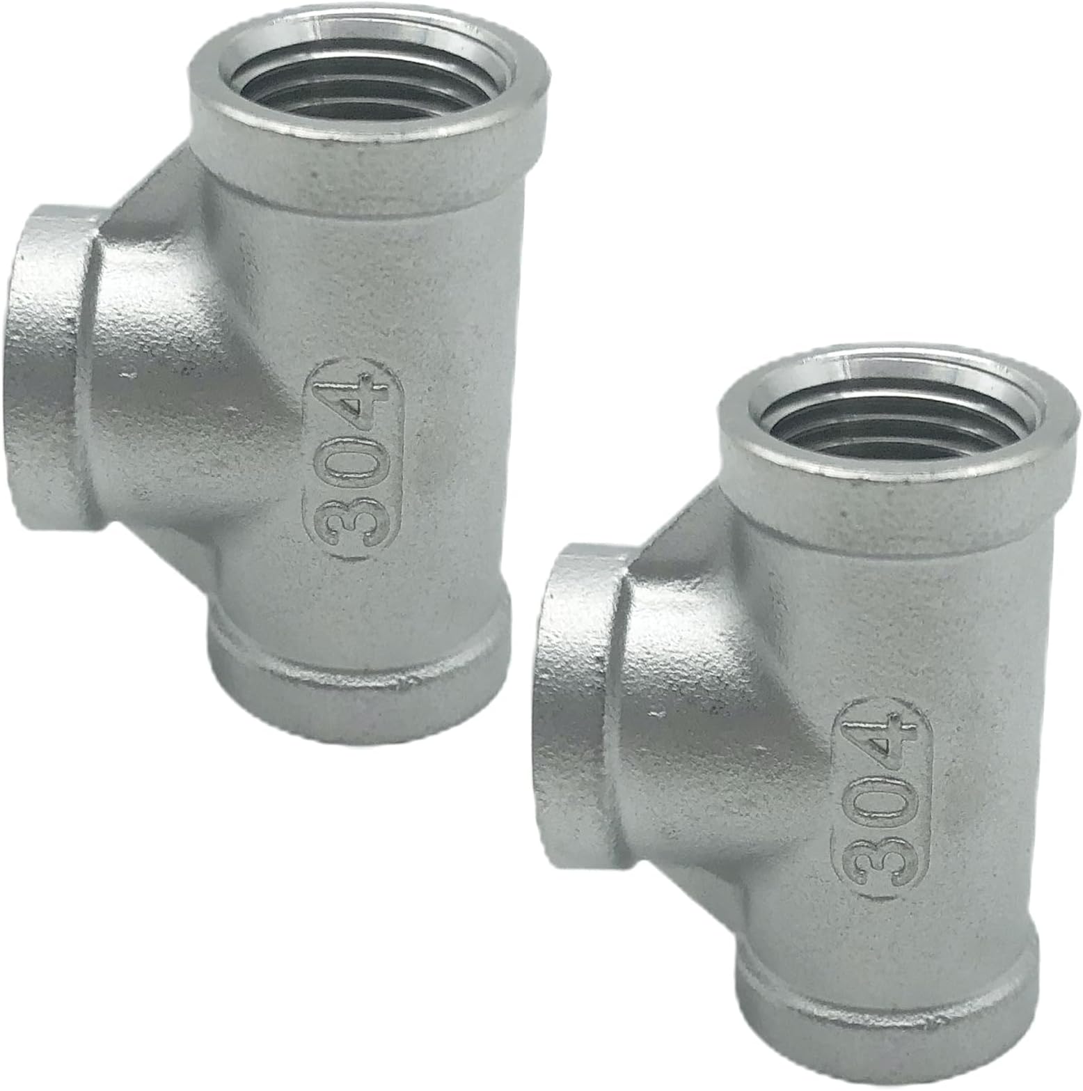 Dahszhi PT 1"x 3/4" Stainless Steel Female Pipe T Fitting 3 Way Pipe ...