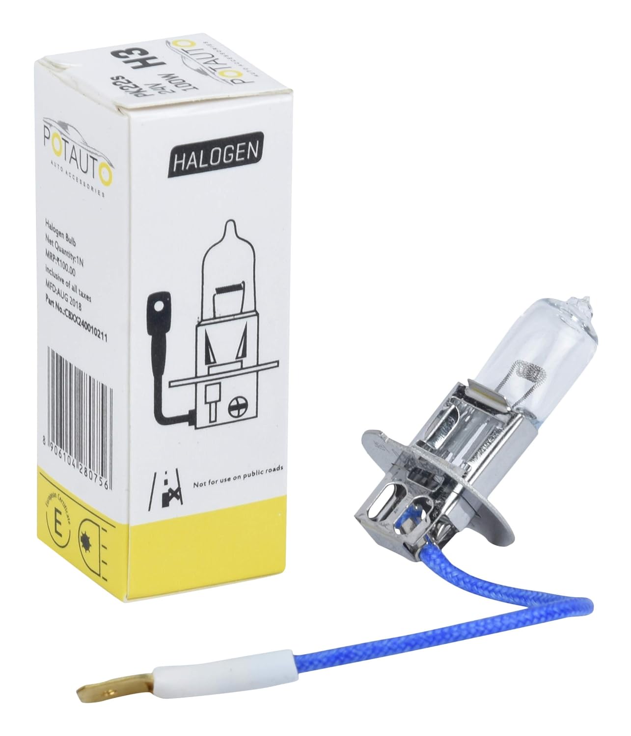 Potauto PT H3 Fog Lamp Bulb P14,5s 24V 100W : Amazon.in: Car & Motorbike