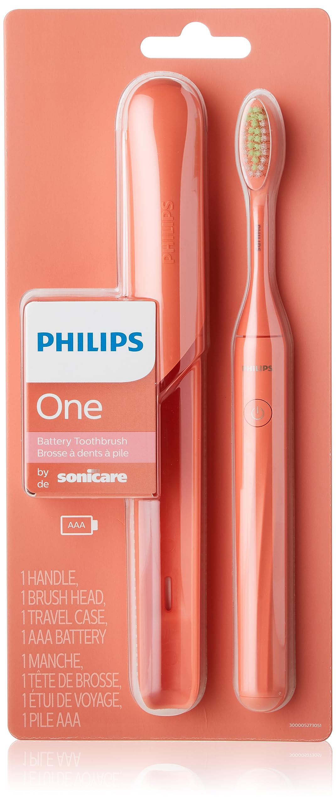 Philips Sonicare Battery Toothbrush, Miami Coral, Hy1100/01, 1 Count