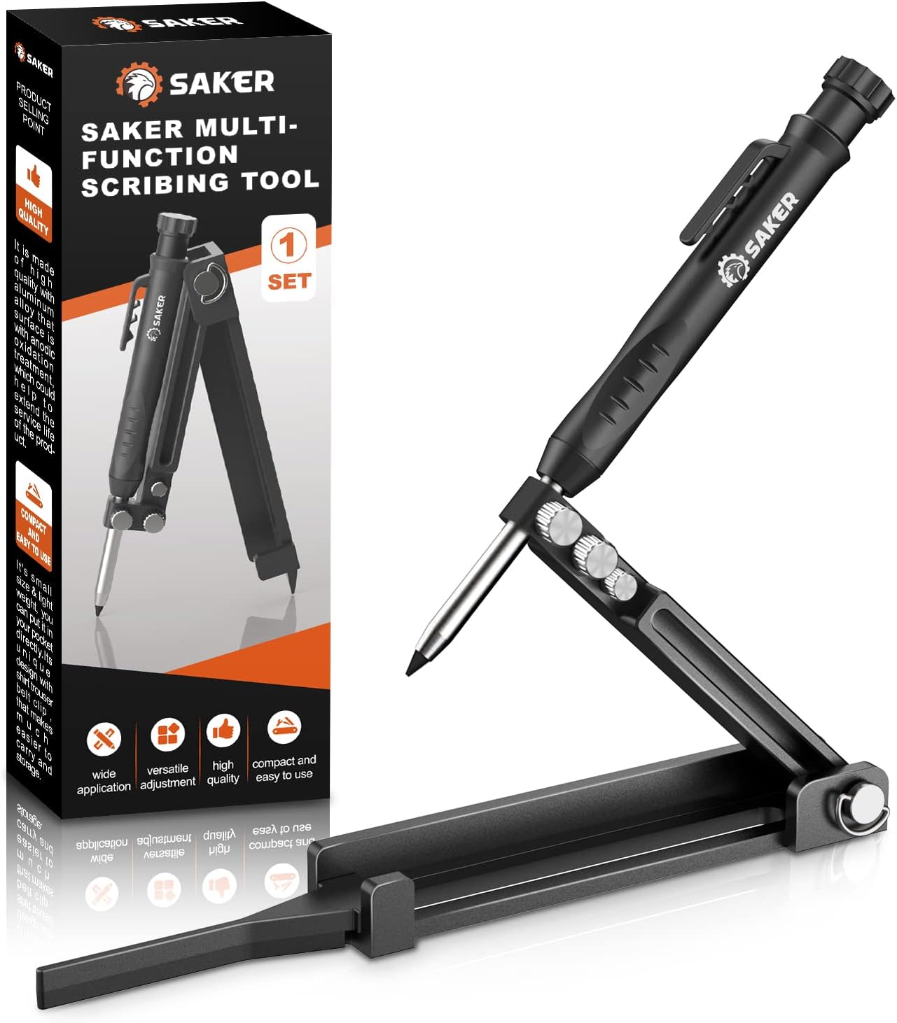 Amazon.com: Saker Multi-function Scribing Tool- Construction Pencil- Aluminum Alloy Scribe Tool ...