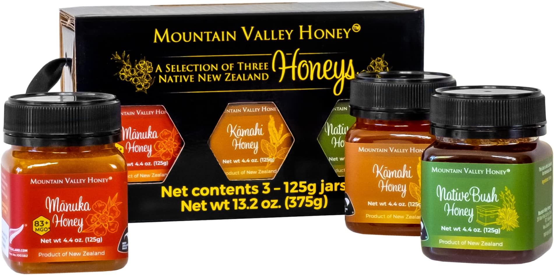 Amazon.com : Bee Seasonal Organic & Raw Honey Mini Gift Box - 4 Pack ...