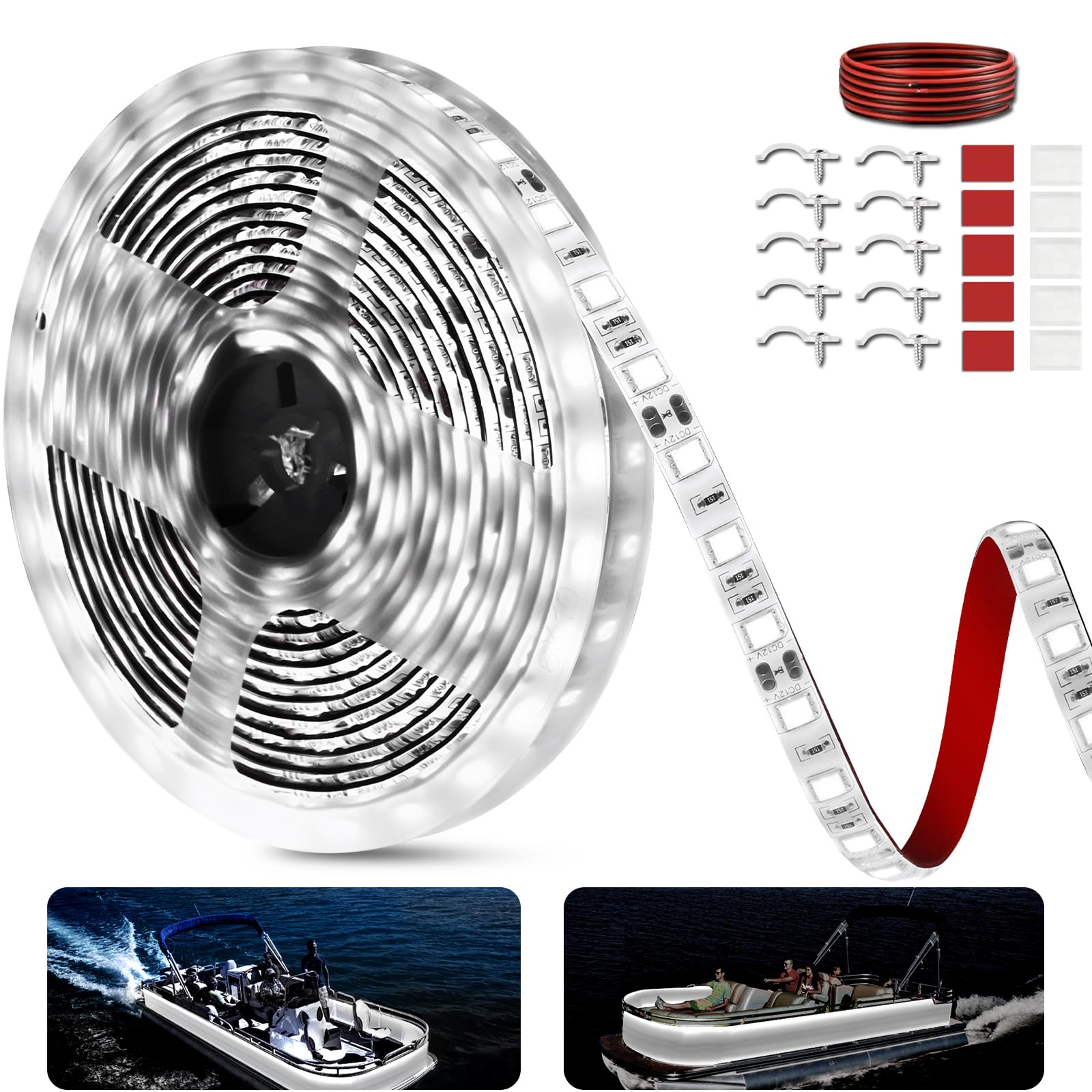 Snapklik.com : JUIOHAKY Marine LED Strip Lights Pontoon Boat Lights ...