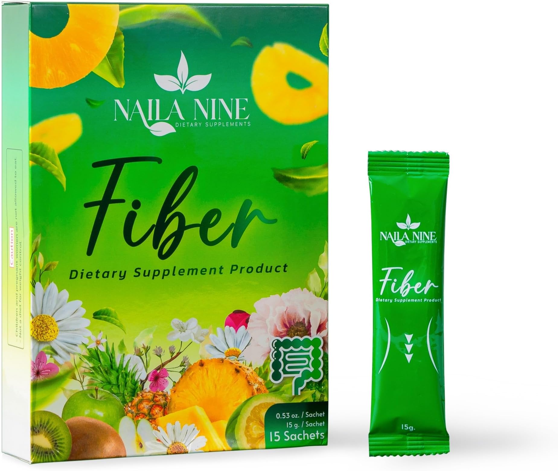 Amazon.com: NAILA NINE Prebiotic Fiber Supplement Powder Apple and Kiwi ...