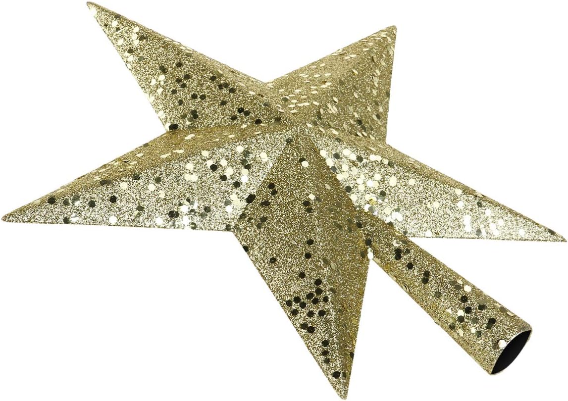 Amazon.co.jp: Cabilock ミニ クリスマス ツリー トッパー スモール スター ツリー トッパー クリスマス スター トップ オーナメント 装飾 パーティー用(キラキラ ...
