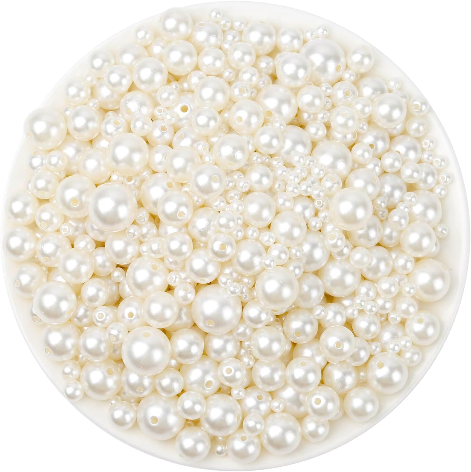 Amazon.com: ToBeIT 2270pcs Pearl Beads for Jewelry Making, 3 Size ...