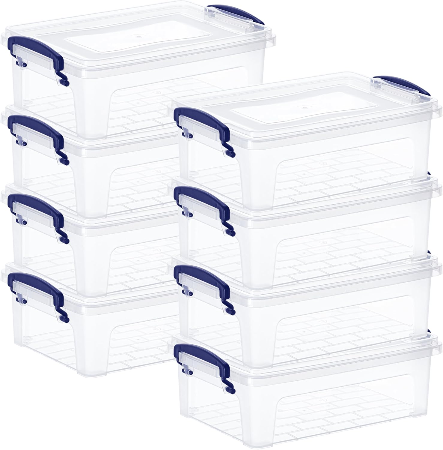 Superio Contenedores de almacenamiento transparentes con tapas ...