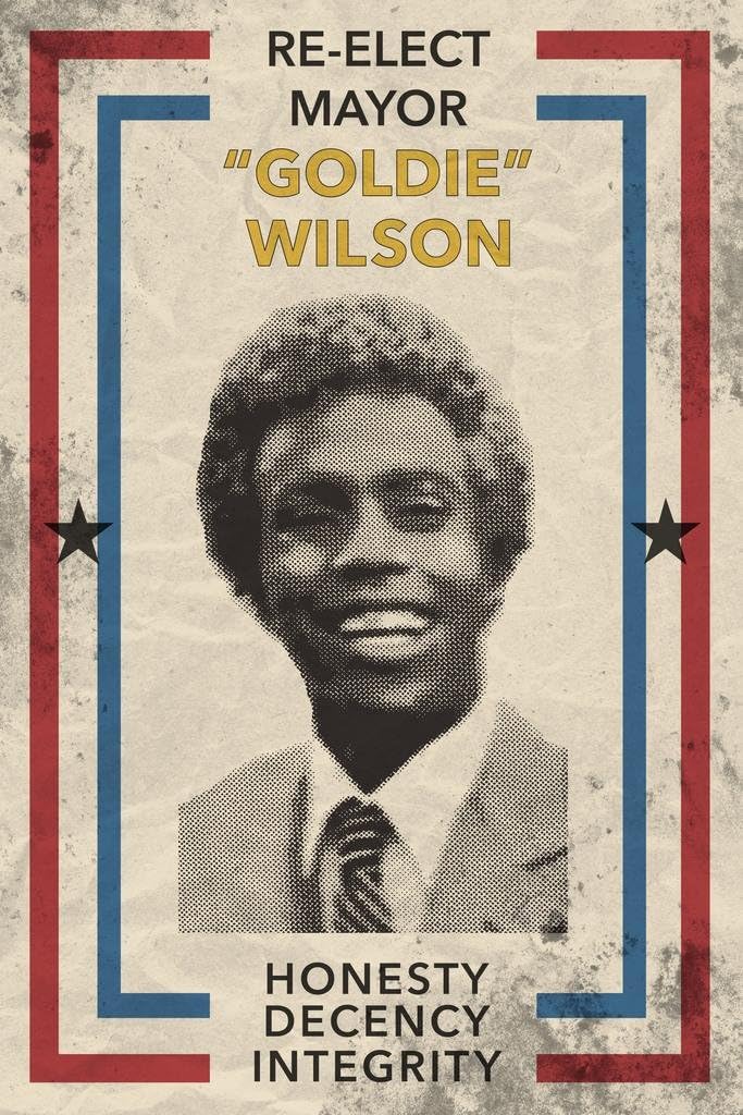 Amazon.com: Re Elect Mayor Goldie Wilson Movie Cool Wall Art Print ...