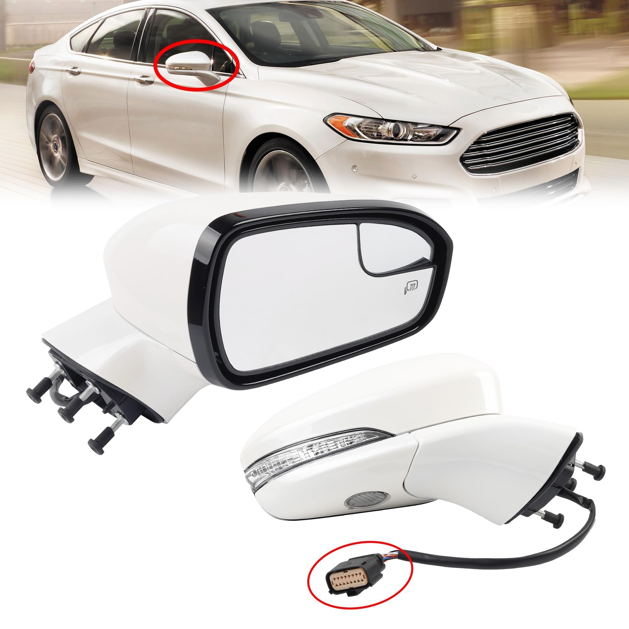 Amazon.com: Dasbecan Right Passenger Side Mirror Assembly Compatible ...