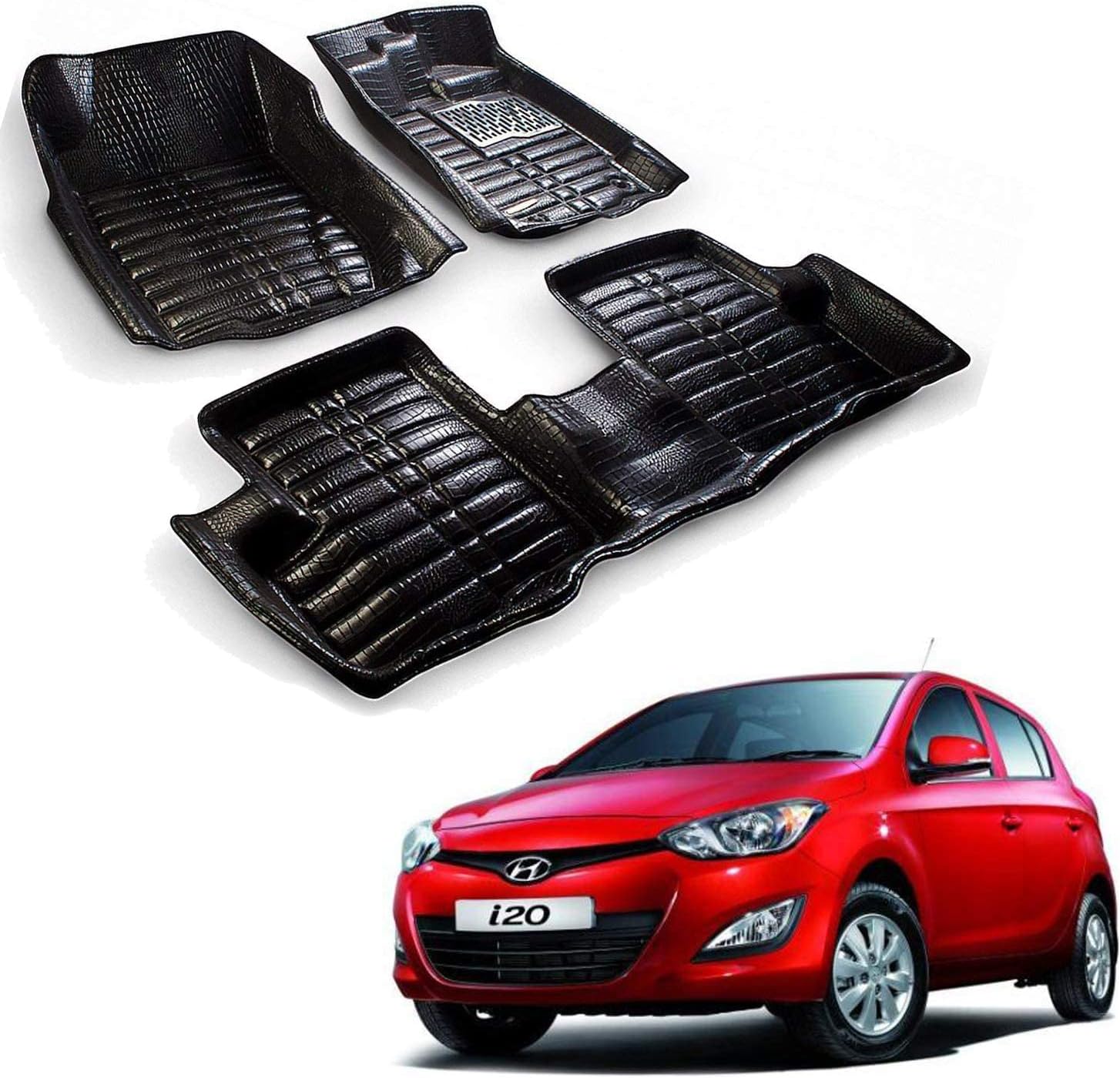 Oshotto Custom Fit 5D Car Mat Compatible with Hyundai i20 Active 2015 ...