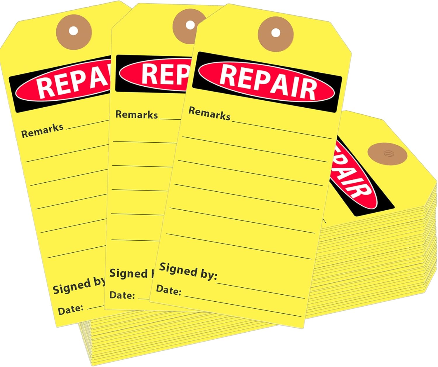 Repair Required Tags Yellow Maintenance Required Tag 100 Pcs Service ...