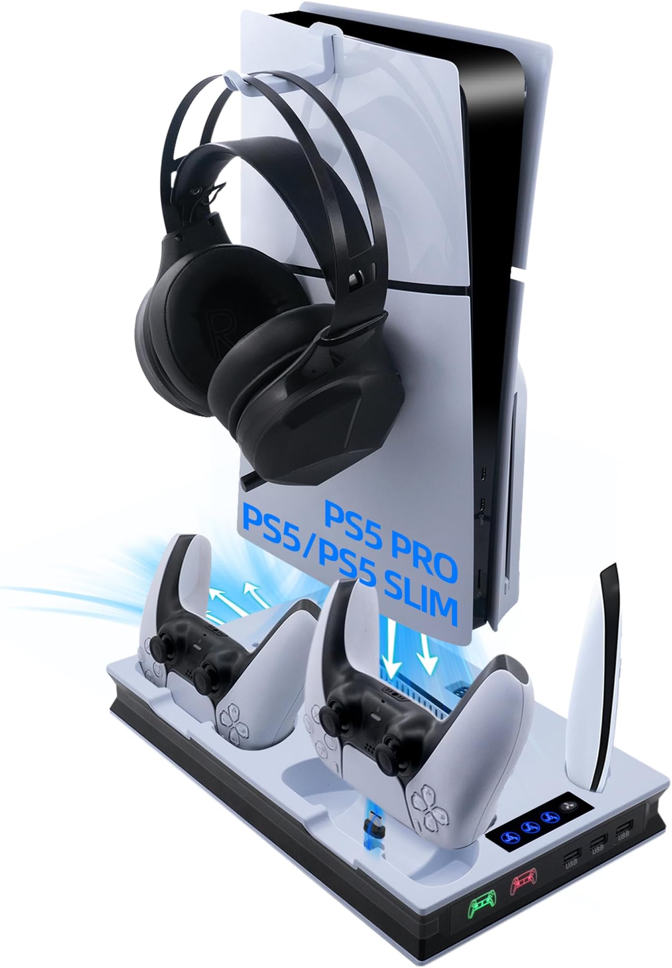 OIVO Support PS5 pour PS5/PS5 Slim, Ventilateur de Refroidissement PS5 ...