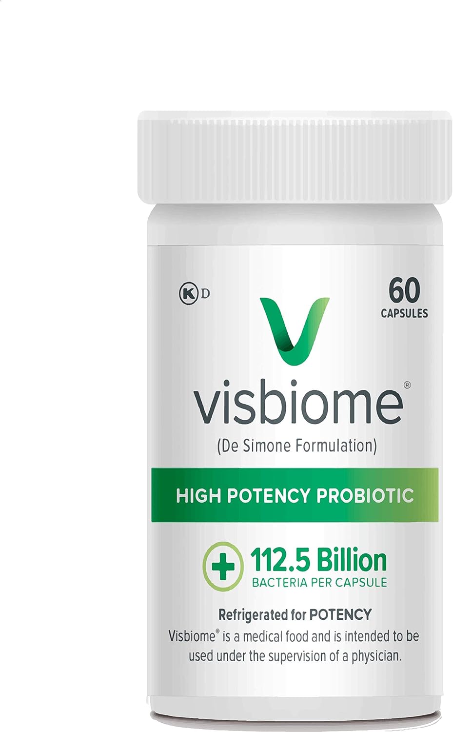 Visbiome High Potency Probiotic 60 caps 112.5 Billion Strains (Compare ...