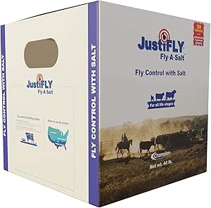 Amazon.com: JustiFLY Fly-A-Salt Cattle Fly Control - 44 lb Salt Block ...