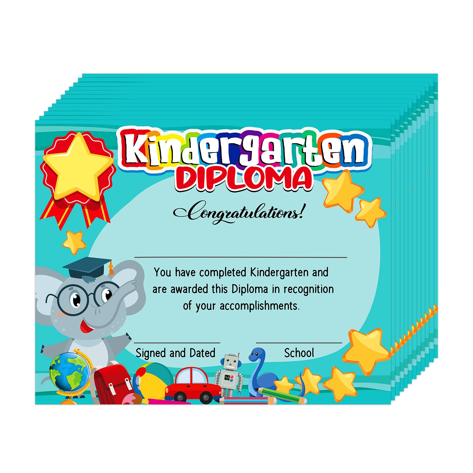 Amazon.com : WaaHome 30pcs Kindergarten Graduation Certificates for ...