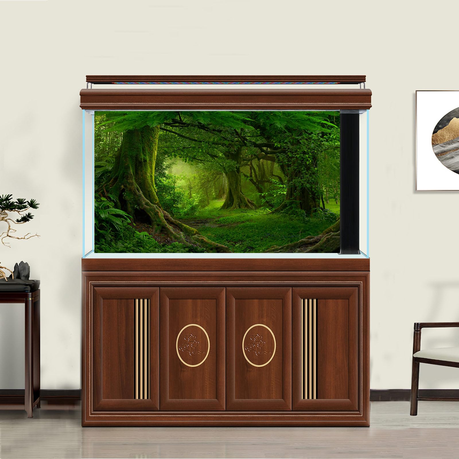 Snapklik.com : Tropical Forest Aquarium Background Huge Trees ...
