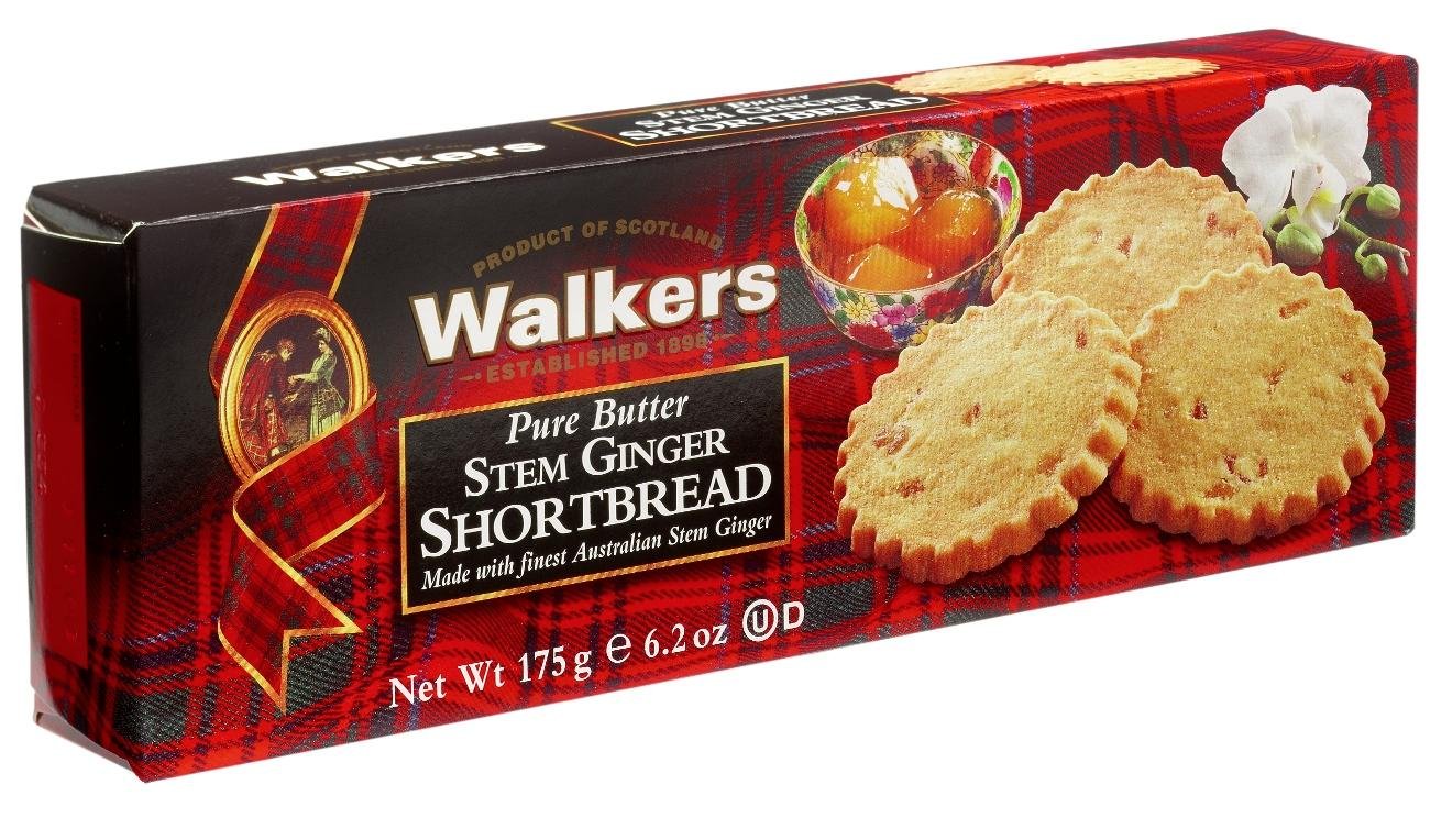 Amazon.com: Walkers Shortbread Stem Ginger Shortbread, 6.2-Ounce Boxes ...