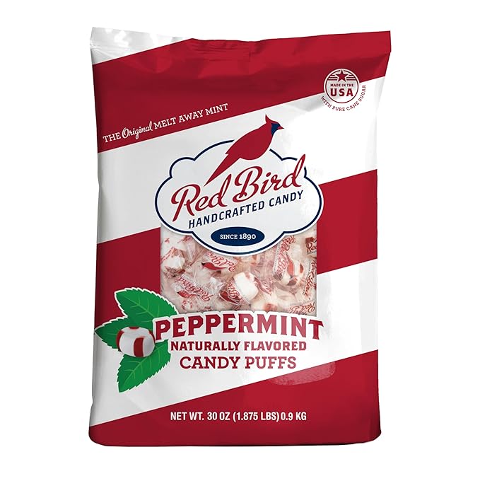 Amazon.com: Red Bird Soft Peppermint Candy Puffs, Mints Individually ...