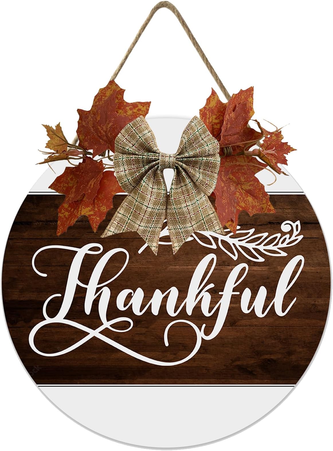 Amazon.com: Wesiti Thanksgiving Wooden Door Sign Gnomes Hanging Decor ...