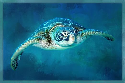 Amazon.com: Underwater Sea Turtle Quilt Panel - OCE-015, Panel Size is ...