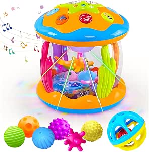 Amazon.com: ROHSCE Sensory Balls for Baby & Musical Rotating Light Up ...