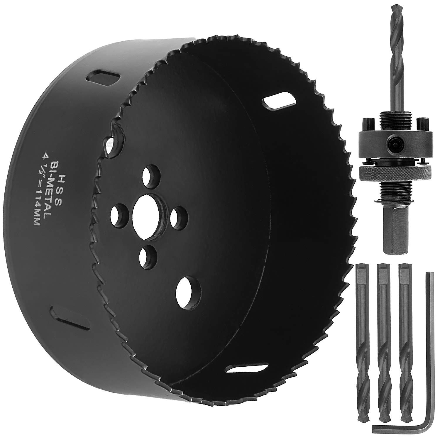 Amazon AConnet 4 1 2 Inch Hole Saw With Heavy Duty Arbor HSS Bi amazon-aconnet-4-1-2-inch-hole-saw-with-heavy-duty-arbor-hss-bi