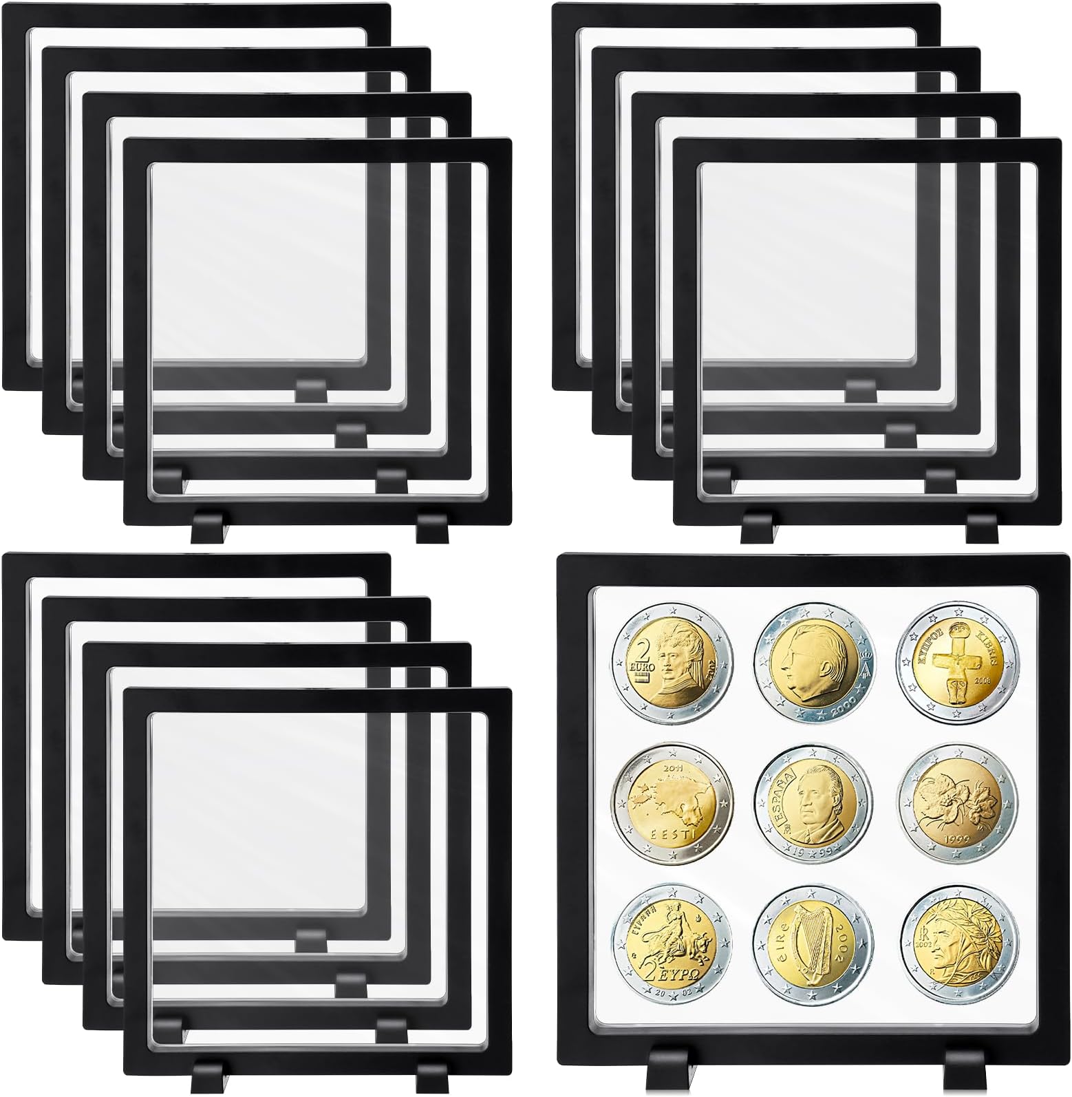 Amazon.com: Linkstyle 3D Floating Frame Display Stand, Transparent PE Floating Display Case ...