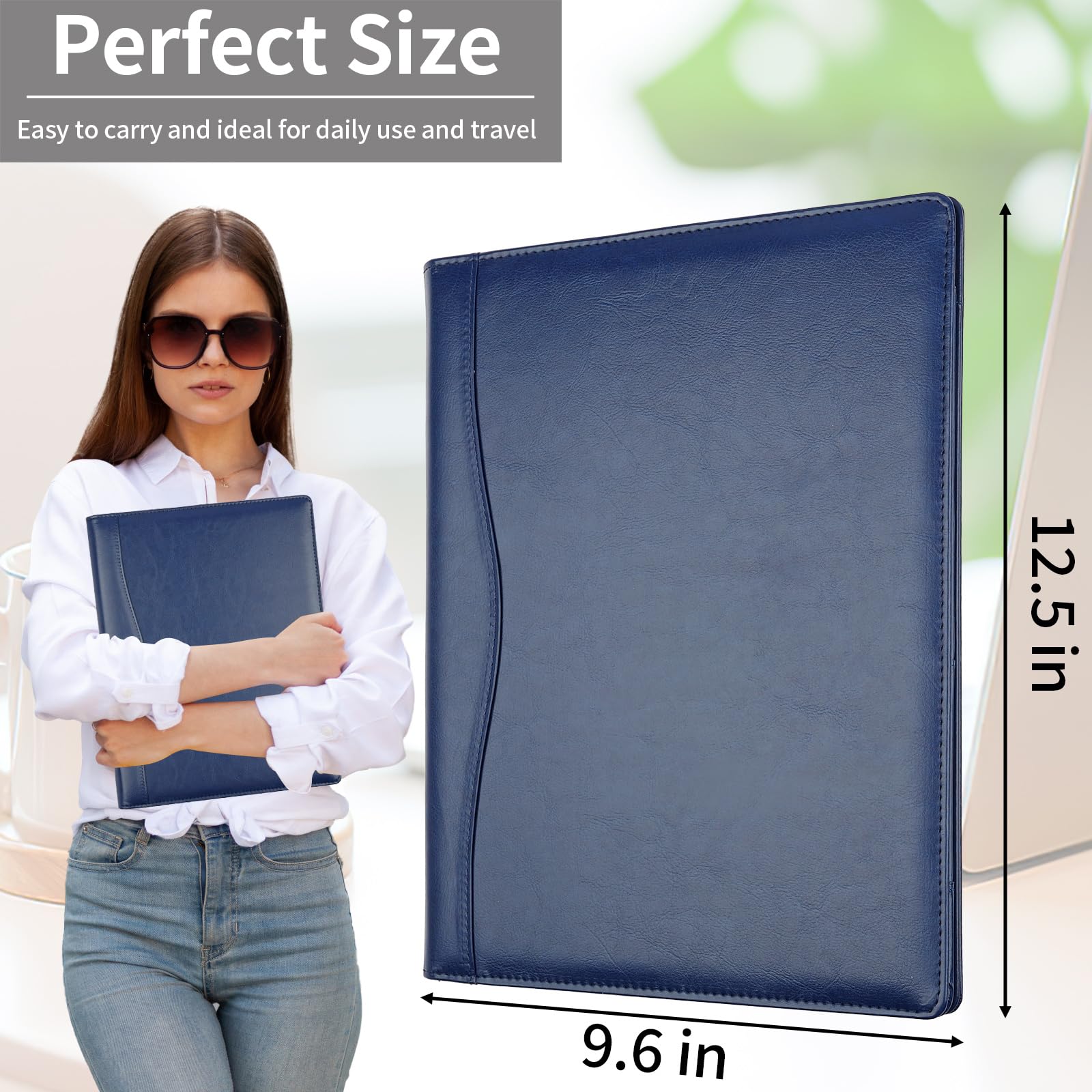 Snapklik.com : MOWPOG Professional Padfolio Portfolio Binder, Faux ...