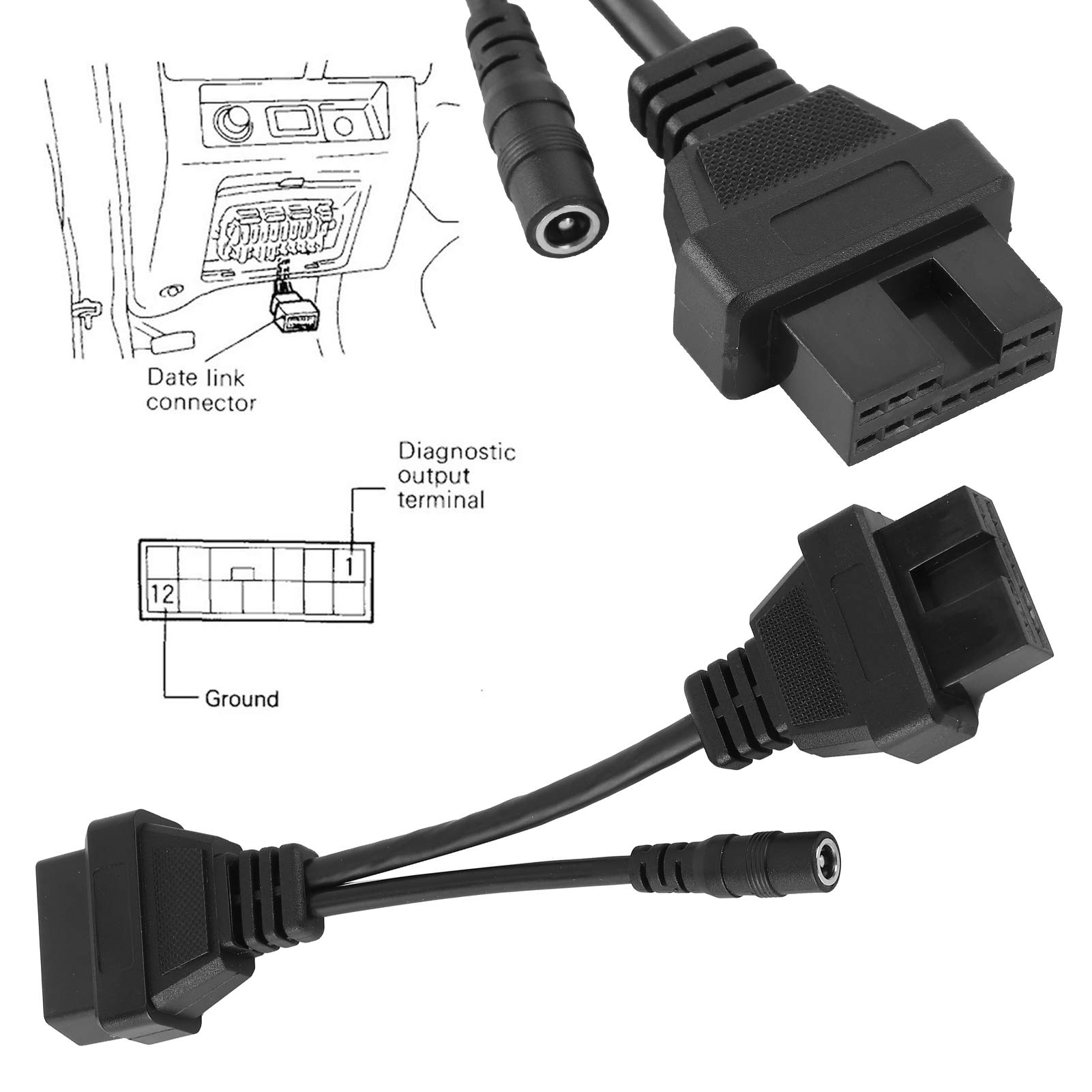 Scanner Diagnostico Universale Adattatore OBD1 A OBD2 12-16 Pin - Cavo ...
