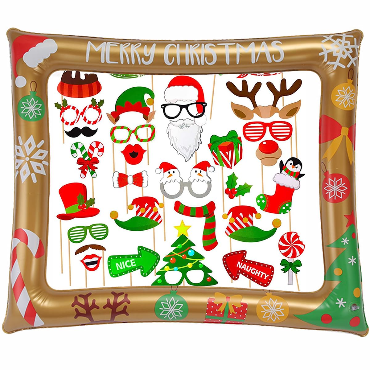 Amazon.com: Christmas Inflatable Frame Selfie Family Reunions Photo ...