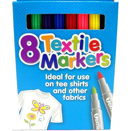 Pack of 8 Quality Colored Fabric Markers T Shirt Pens Fabric Pens ...