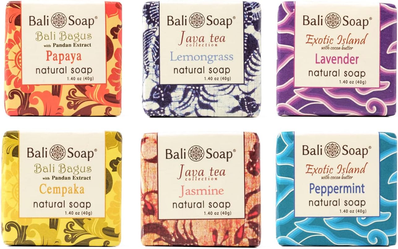Amazon.com : Bali Soap - Fabric Box Collection Bar Soap - Natural Soap ...