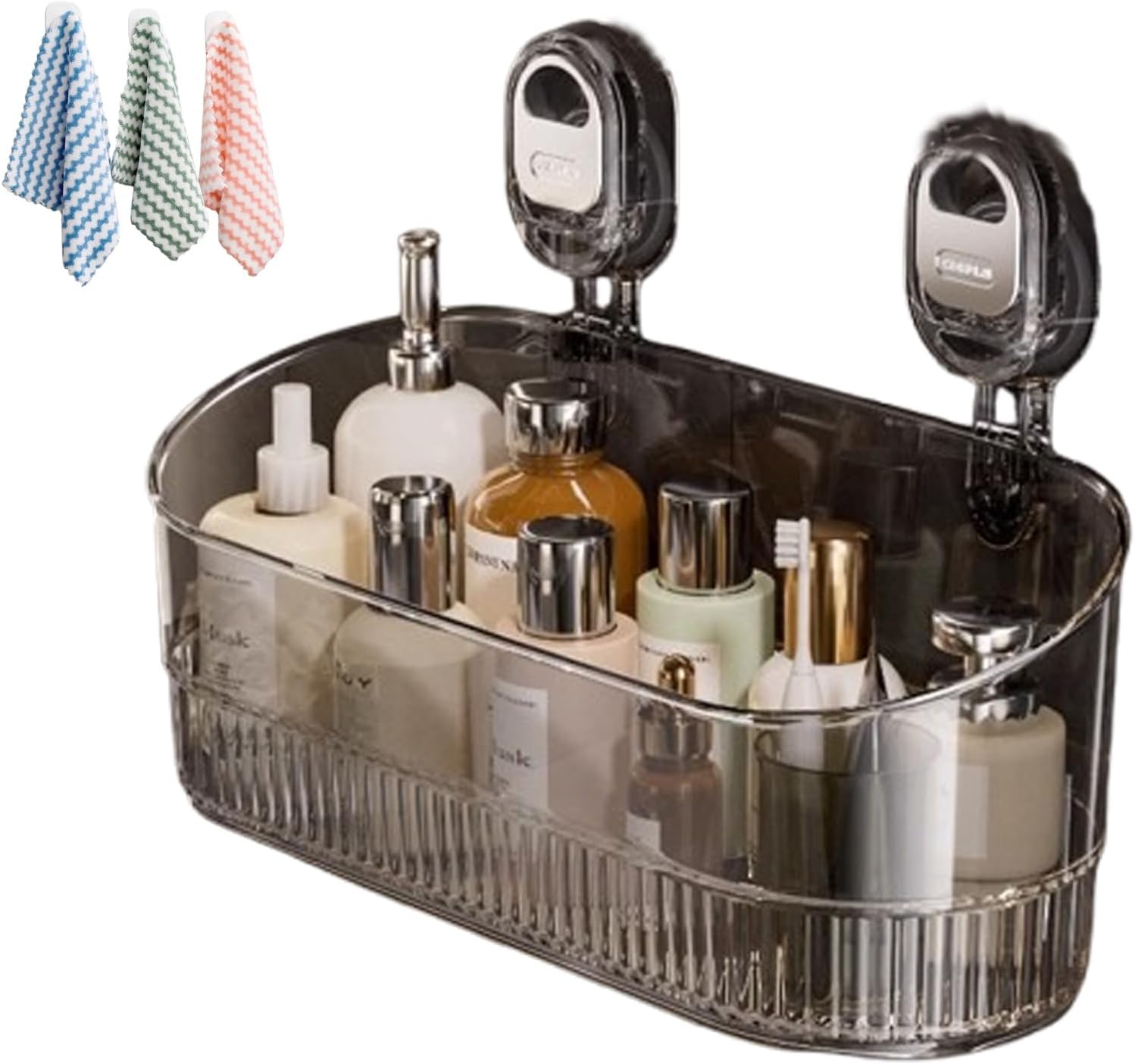 Amazon.com: No-Drill Bathroom Suction Storage Box, Strong Load-Bearing ...